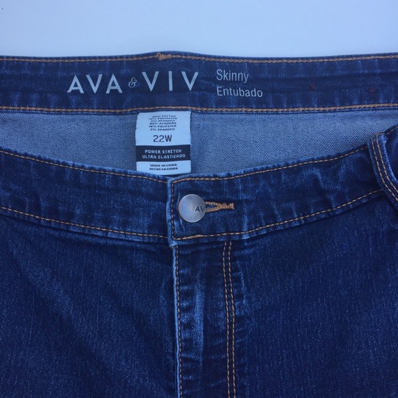 Ava & Viv | Jeans | Ava Viv Skinny Blue Jeans Power Stretch | Poshmark